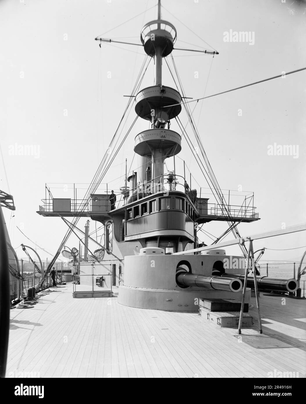 U.S.S. New York, forward turret and bridge, between 1893 and 1901 Stock ...