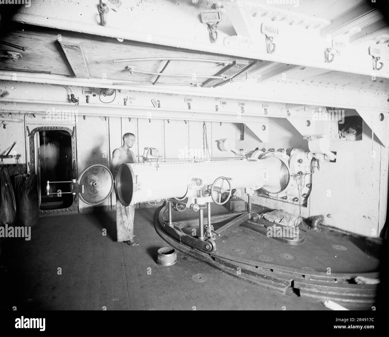 U.S.S. New York, torpedo tube, between 1893 and 1901 Stock Photo - Alamy