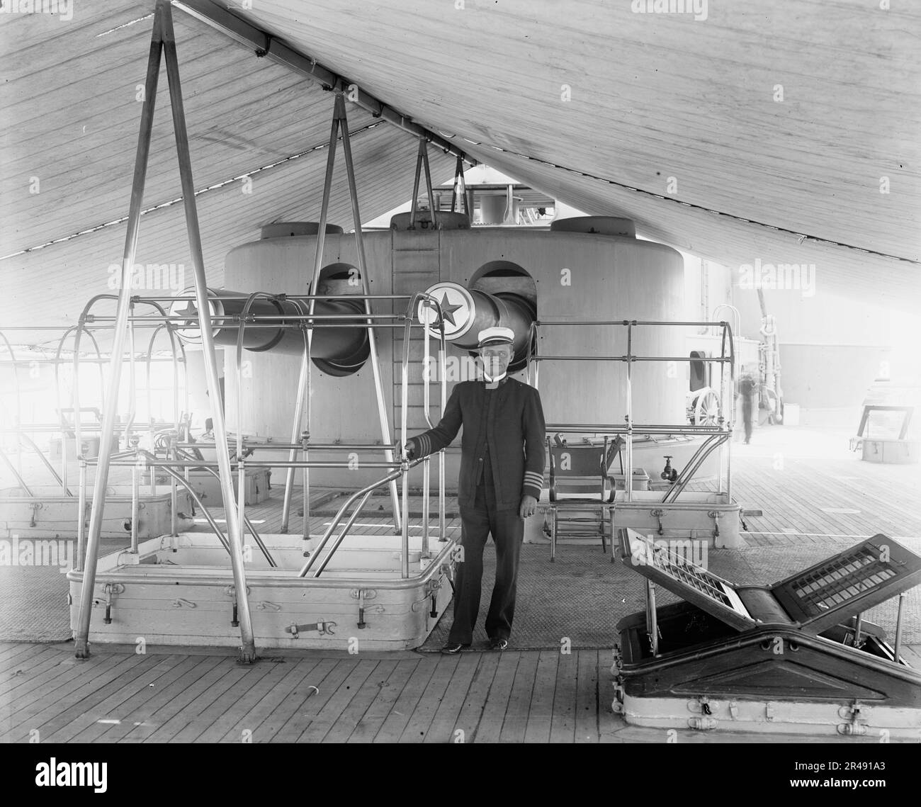 U.S.S. Iowa, Capt. Evans, 1898 Stock Photo - Alamy