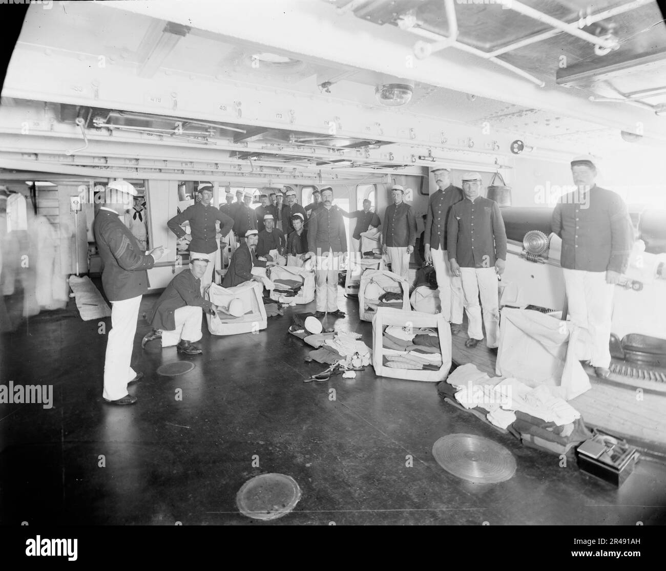 American naval inspection Black and White Stock Photos & Images - Alamy