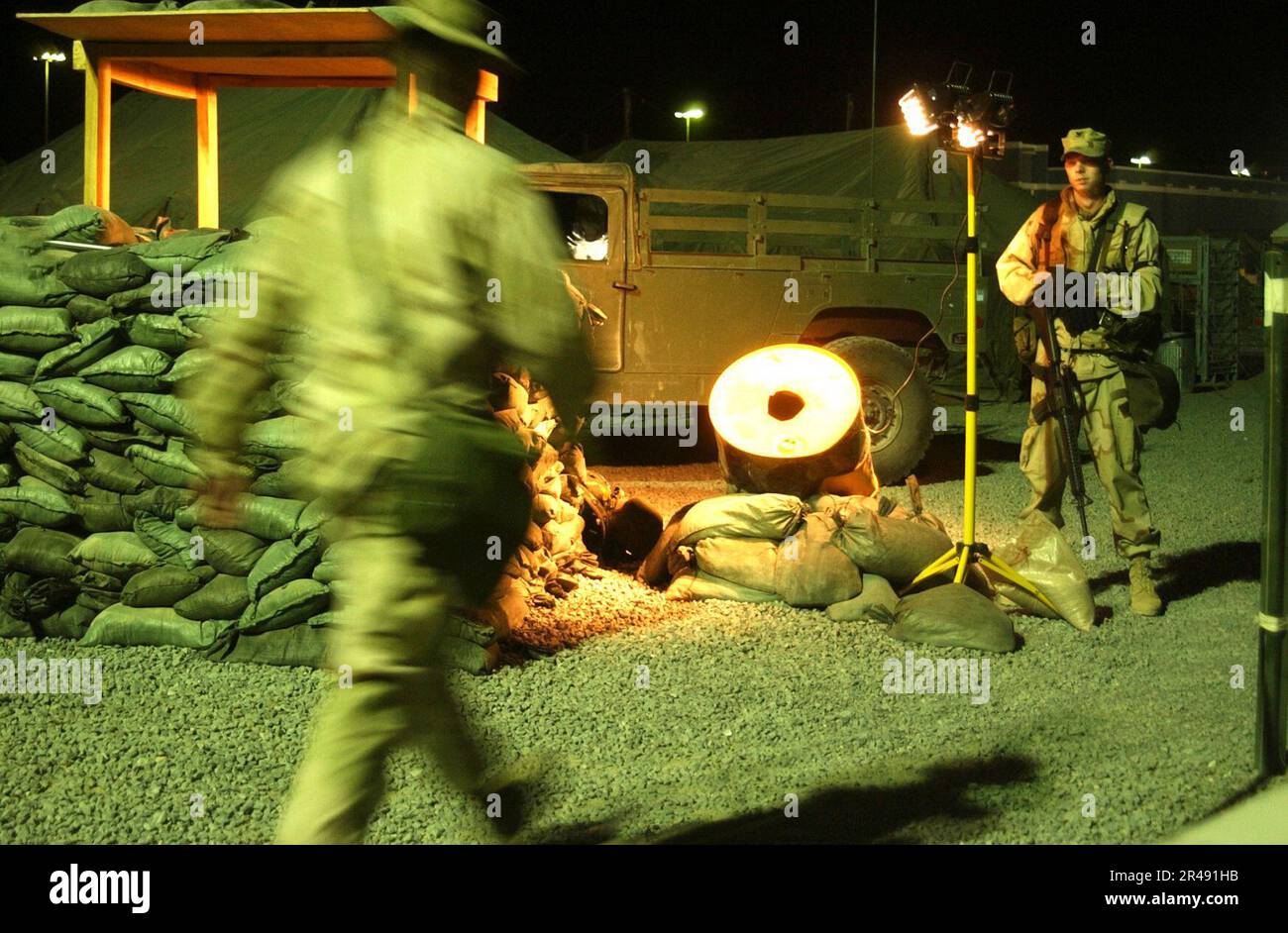 US Navy Force protection at Camp Patriot, Kuwait Stock Photo - Alamy