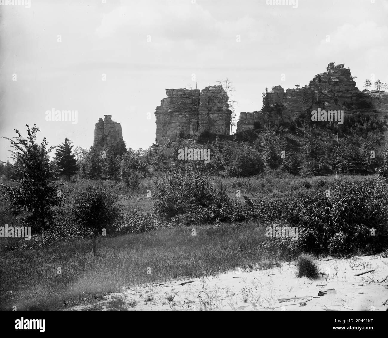 Landscape photograph of a castle Black and White Stock Photos & Images ...