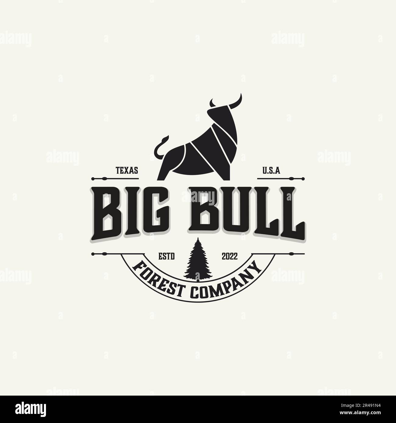 Bull logo design Stock Vector Image & Art - Alamy