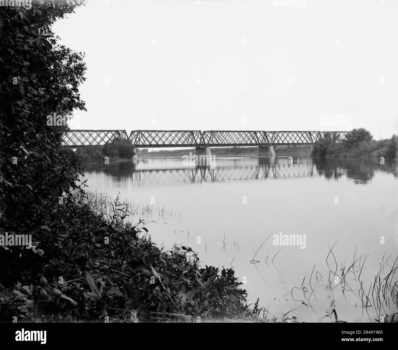 Rock River Bridge near Nelson, Ill., c1898. A scene on the Chicago ...