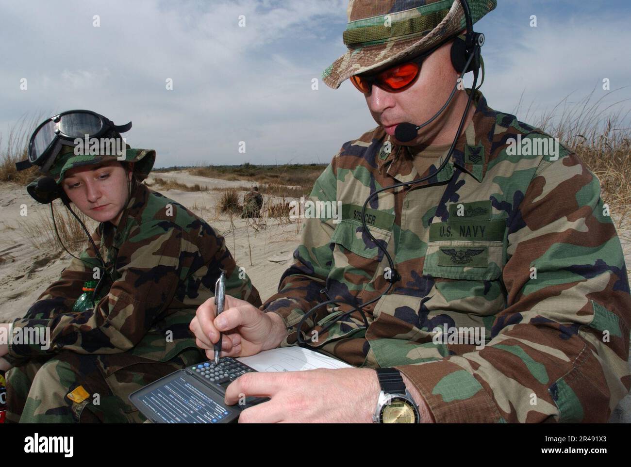US Navy Operations Specialist 1st Class assigned to Assault Craft Unit ...