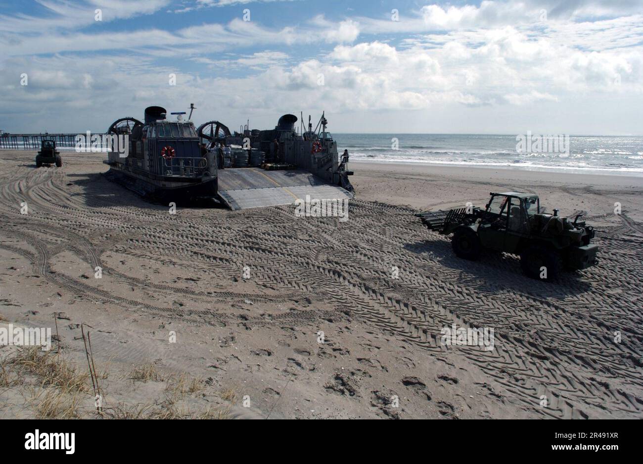 US Navy A Landing Craft Air Cushion (LCAC) assigned to Assault Craft ...