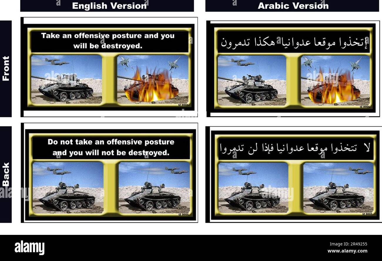 US Navy Coalition aircraft have been dropping leaflets urging Iraqi ...