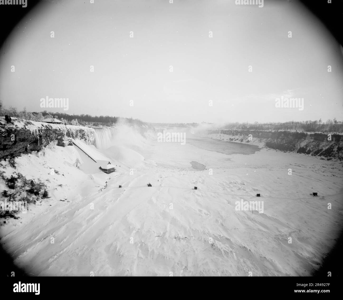 General view of falls in winter, between 1880 and 1901 Stock Photo - Alamy
