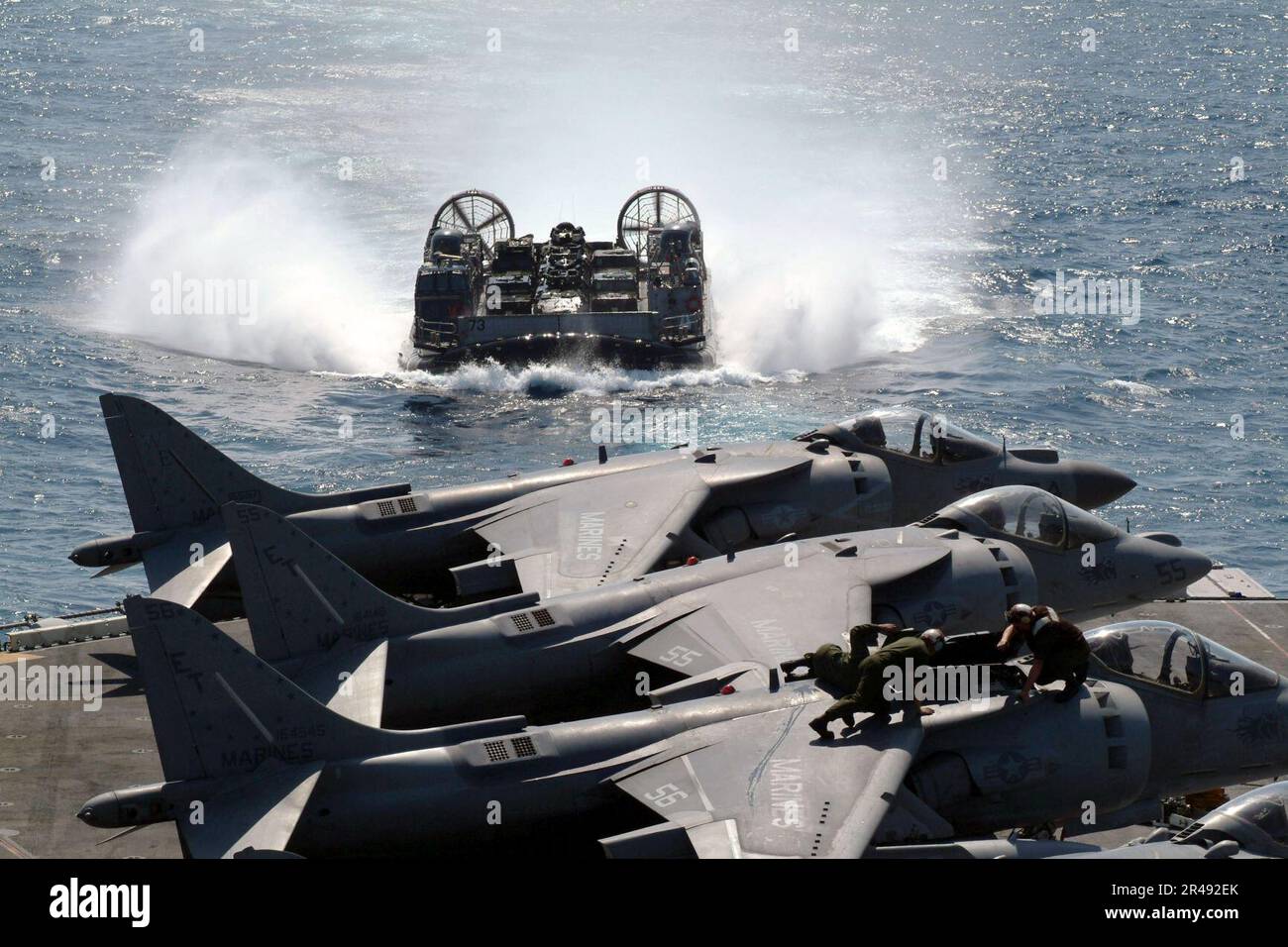 US Navy A Landing Craft Air Cushion (LCAC) assigned to Assault Craft ...