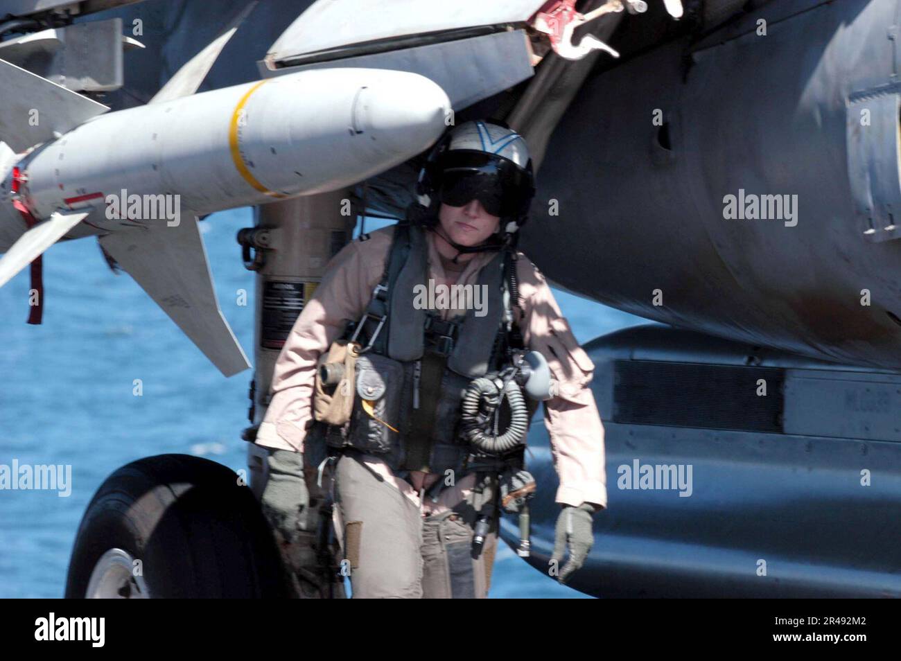 US Navy A Naval Aviator assigned to Electronic Attack Squadron One ...