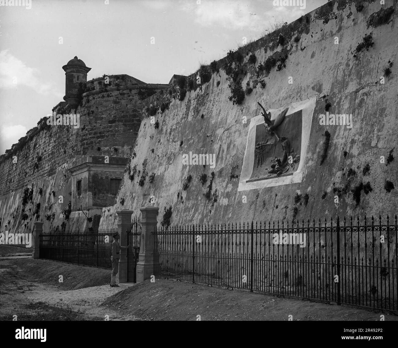 Havana, Cuba, execution wall in Cabanas, between 1890 and 1906 Stock ...