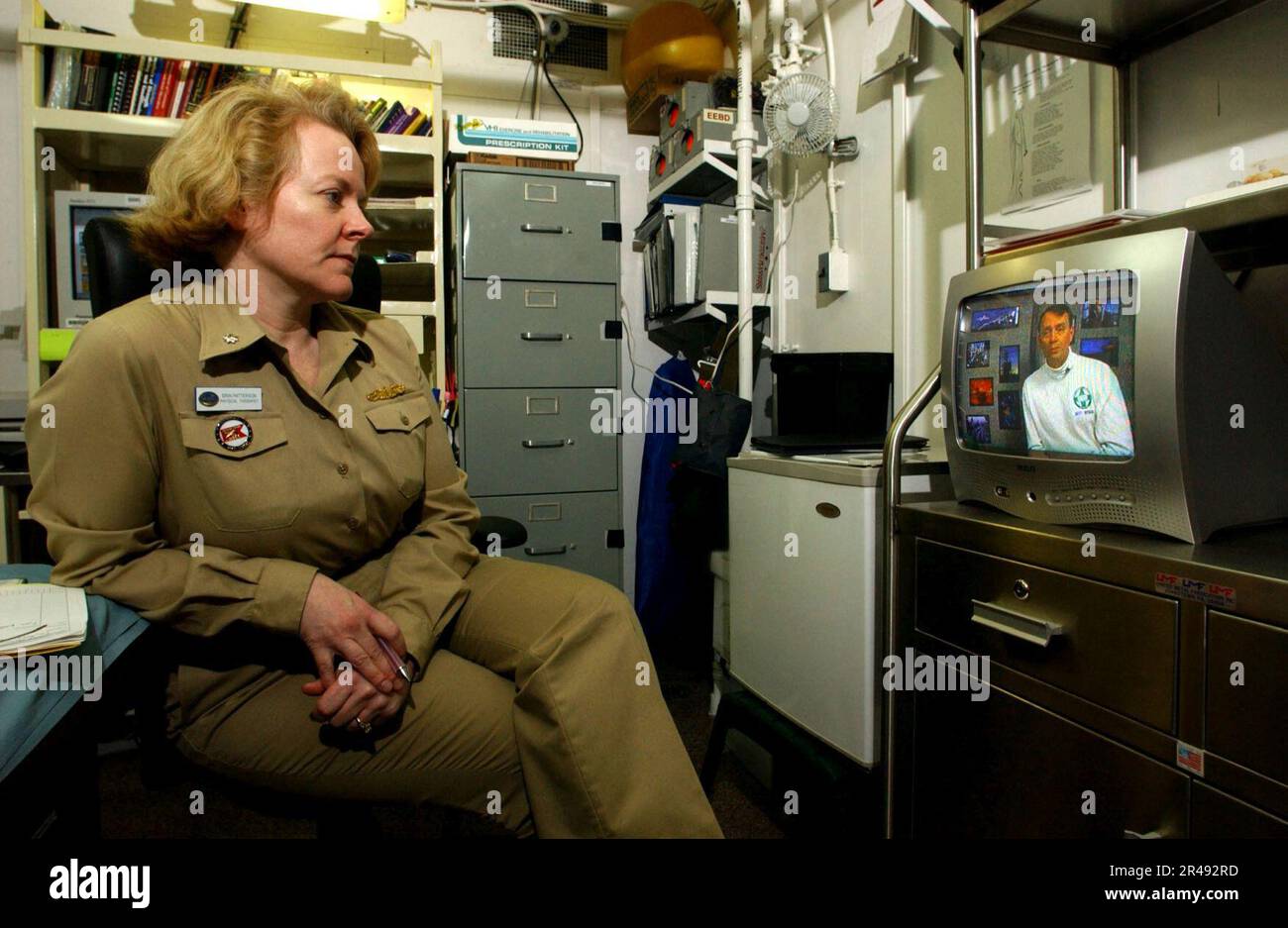 US Navy Cdr. Erin Patterson, Medical Officer aboard USS Harry S. Truman ...
