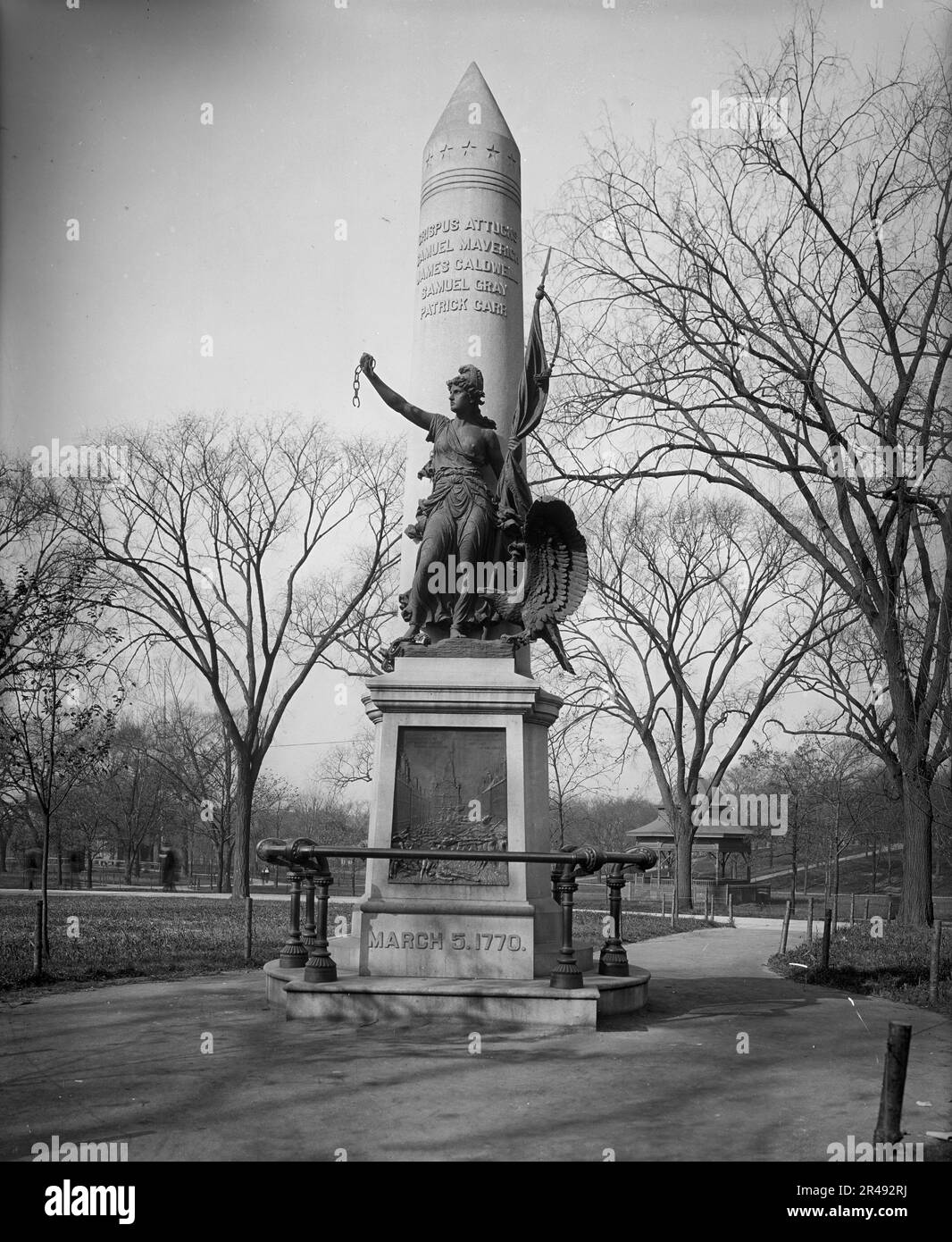 Boston, Mass., Boston Massacre Monument, between 1890 and 1906 Stock ...