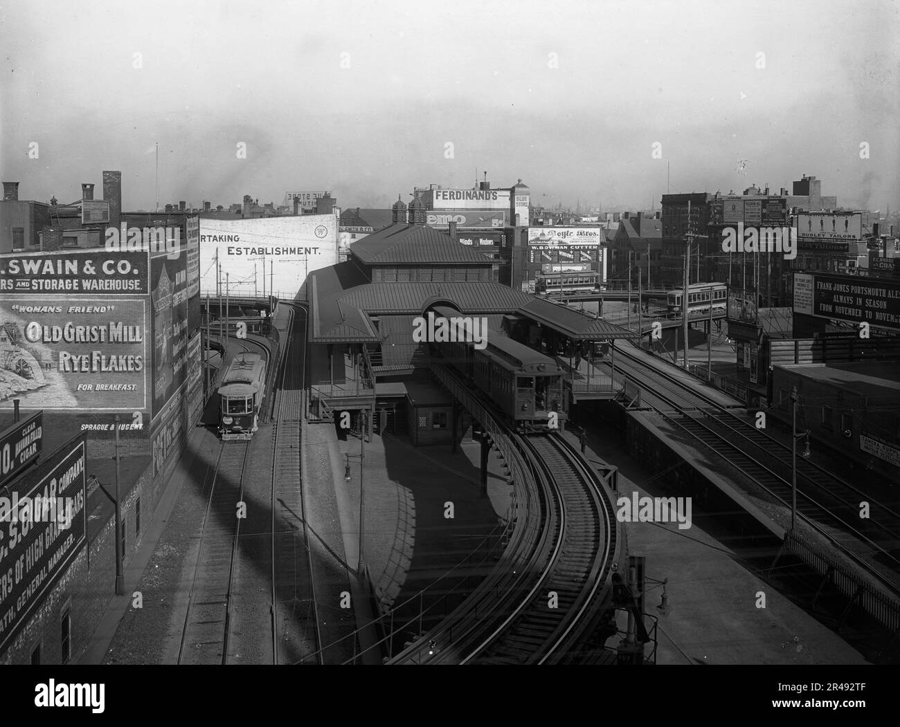 Boston elevated railway Black and White Stock Photos & Images - Alamy