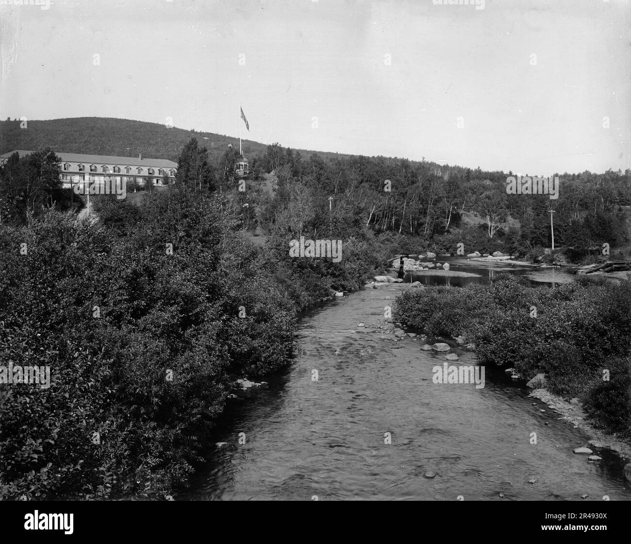 Ammonoosuc River and Twin Mountain House, White Mountains, c1901 Stock ...
