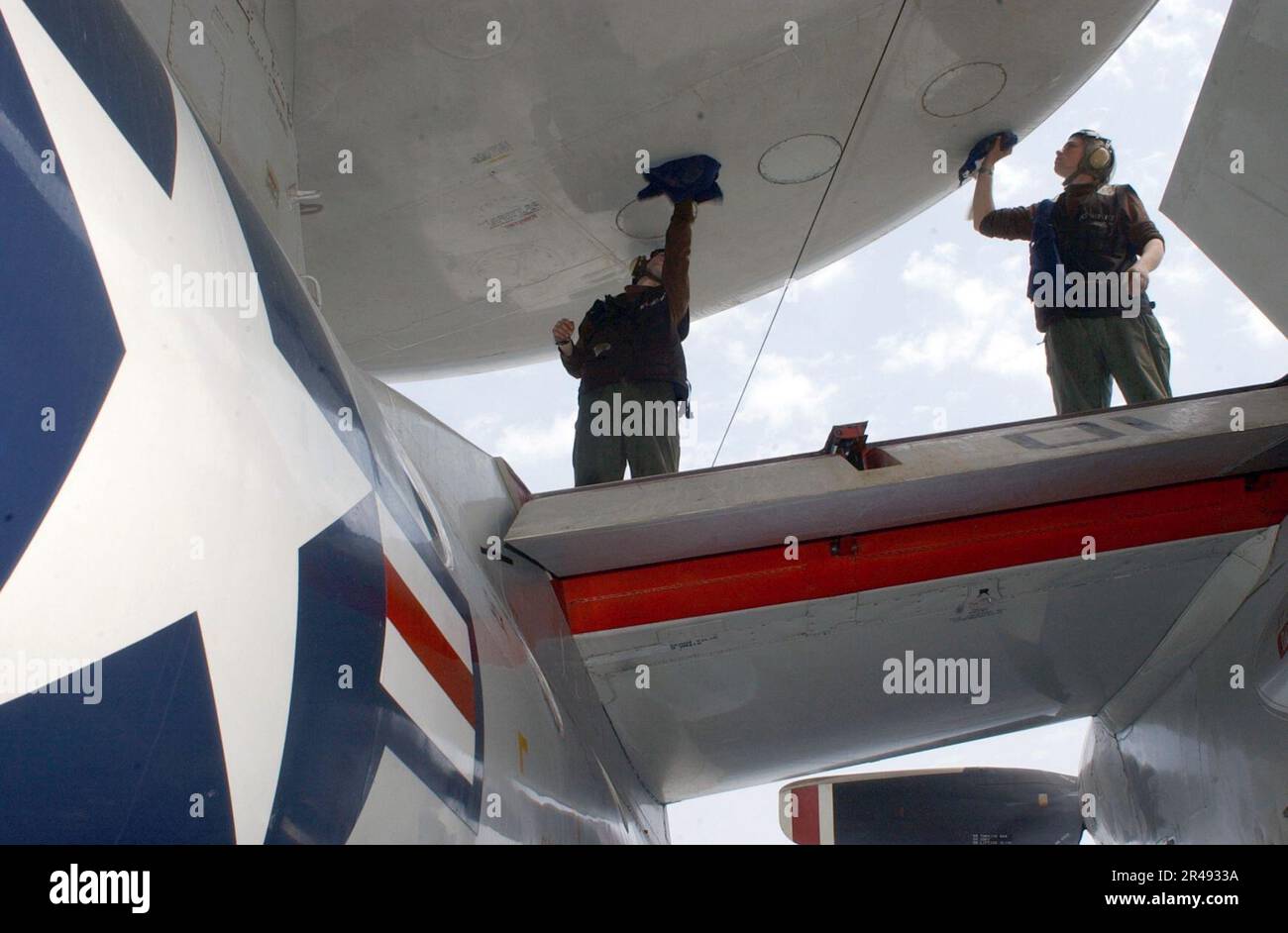 US Navy Sailors aattached to Airborne Early Warning Squadron One ...