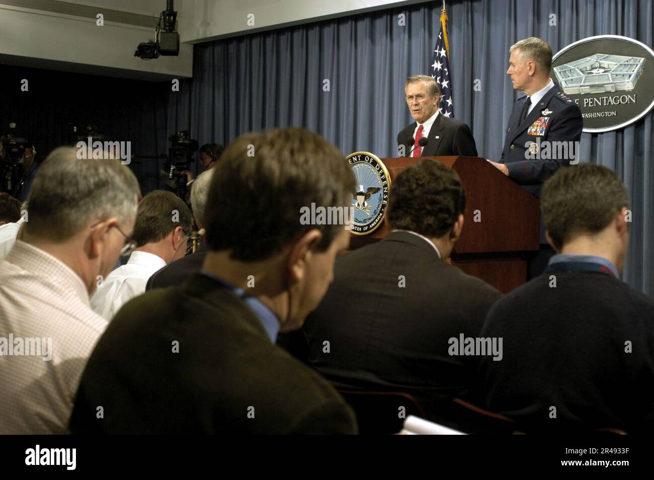 US Navy The Honorable Donald H. Rumsfeld, Secretary of Defense, and U.S ...