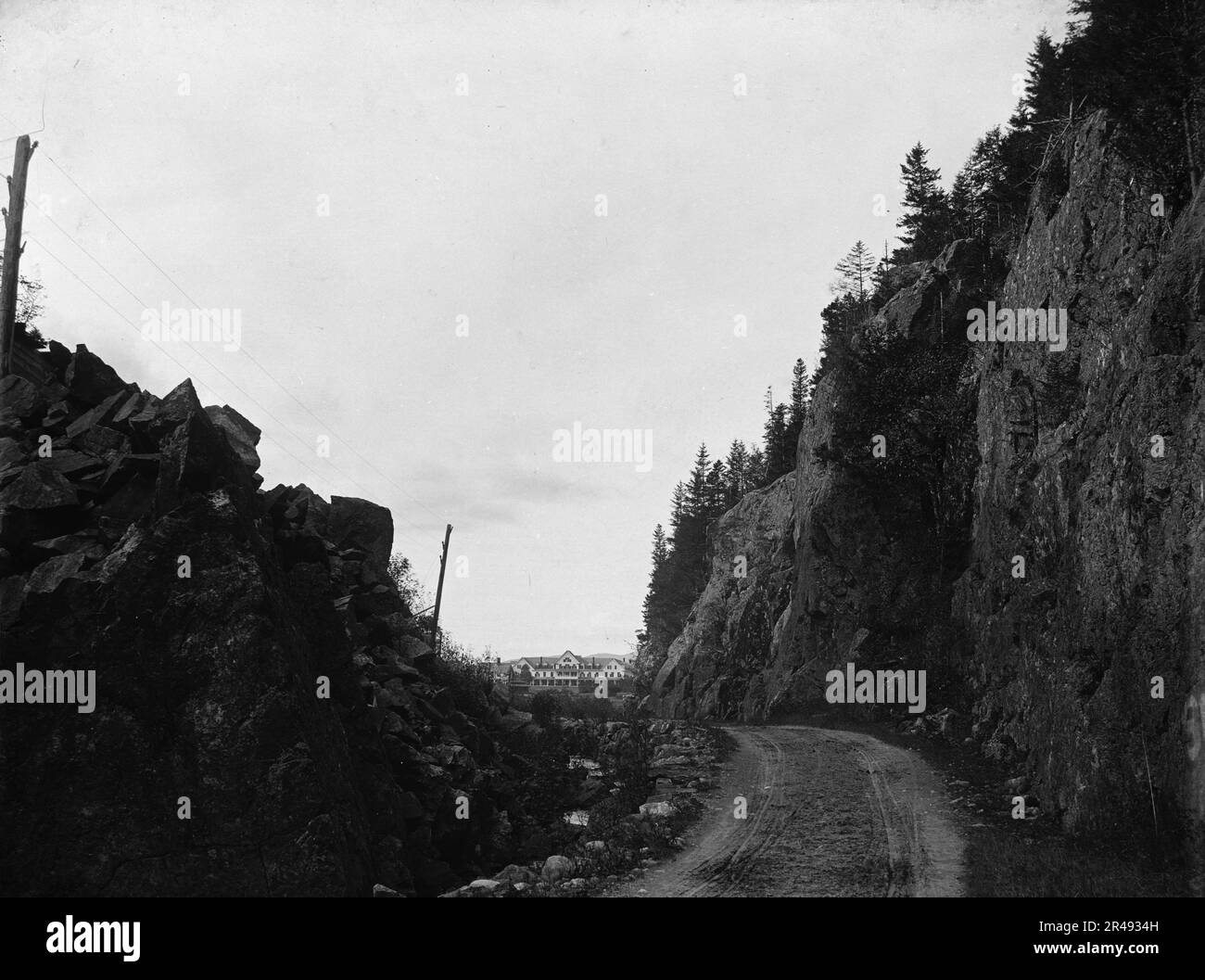 Gate of Crawford Notch from below, White Mountains, c1900 Stock Photo ...