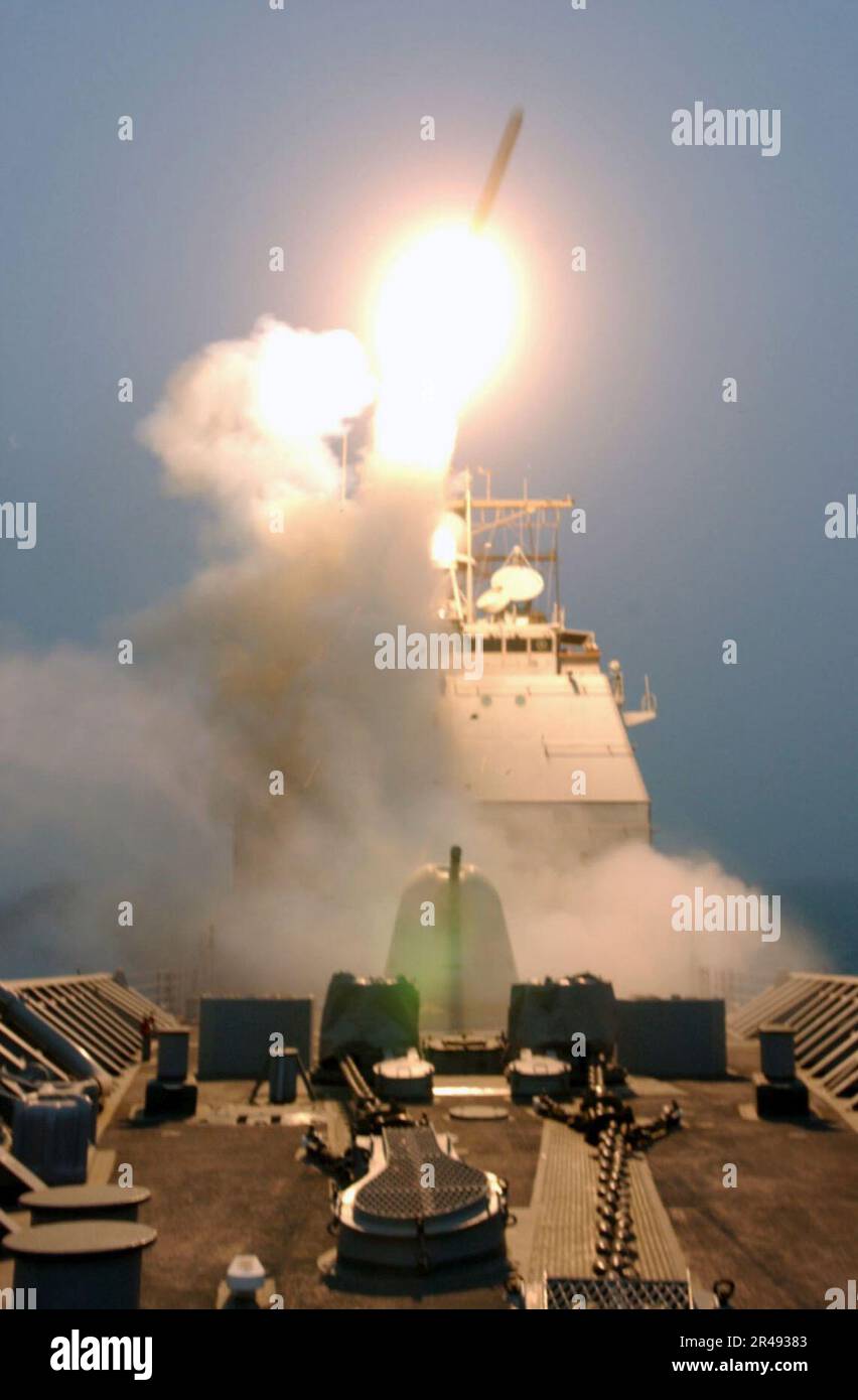 US Navy A Tomahawk Land Attack Missile (TLAM) leaves the deck of the ...