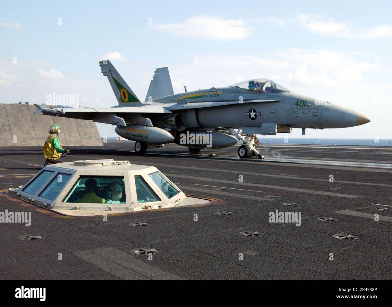 US Navy An F-A-18 Hornet assigned to the ''Gunslingers'' of Strike ...
