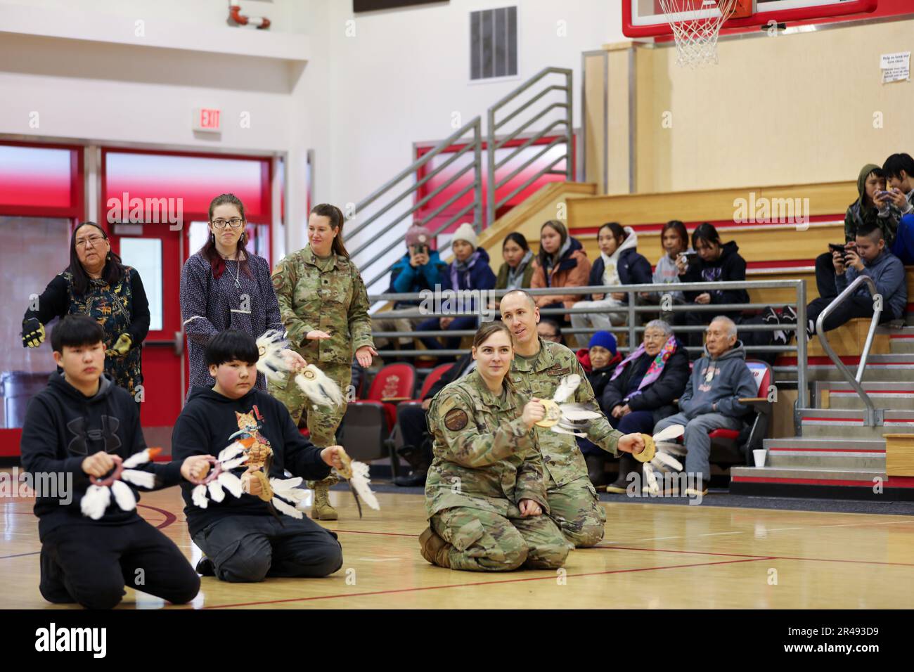 Alaska Air and Army National Guardsmen join alongside students from the ...