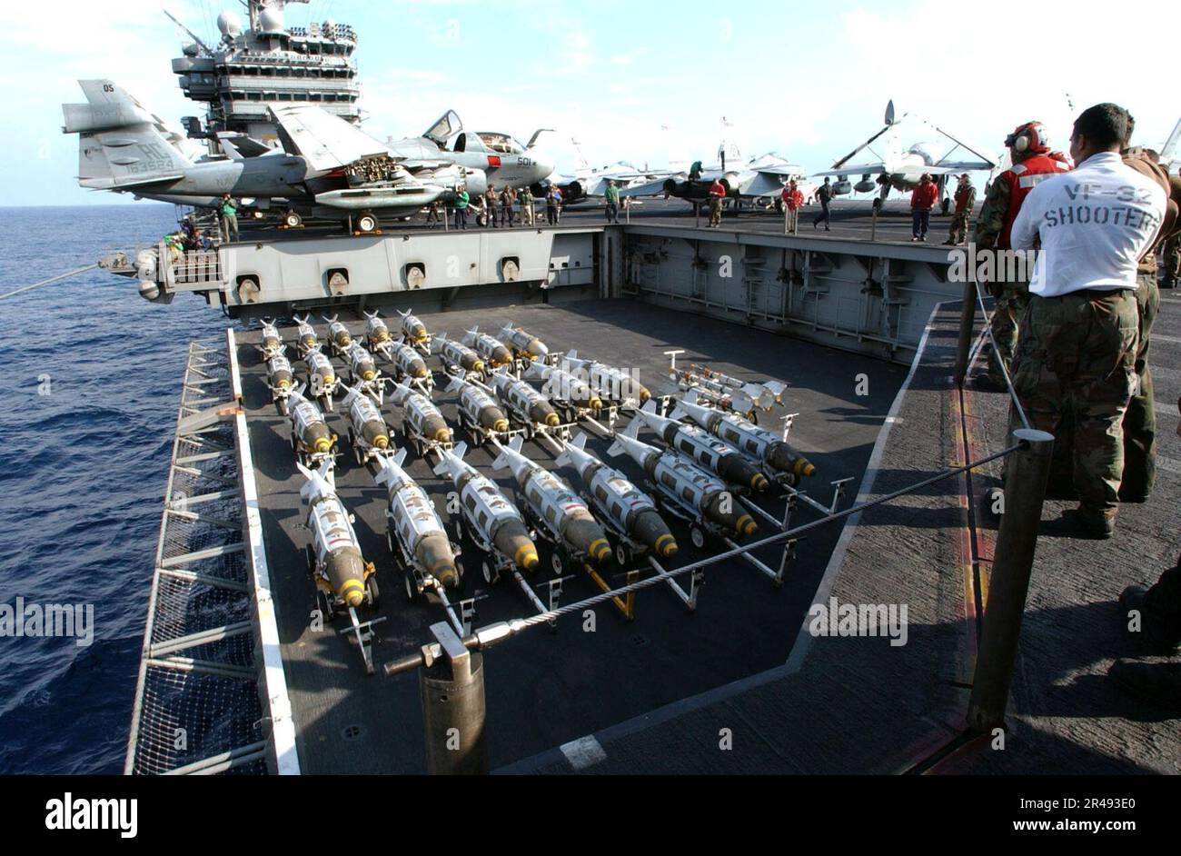 US Navy On the flight deck aboard the aircraft carrier USS Harry S ...