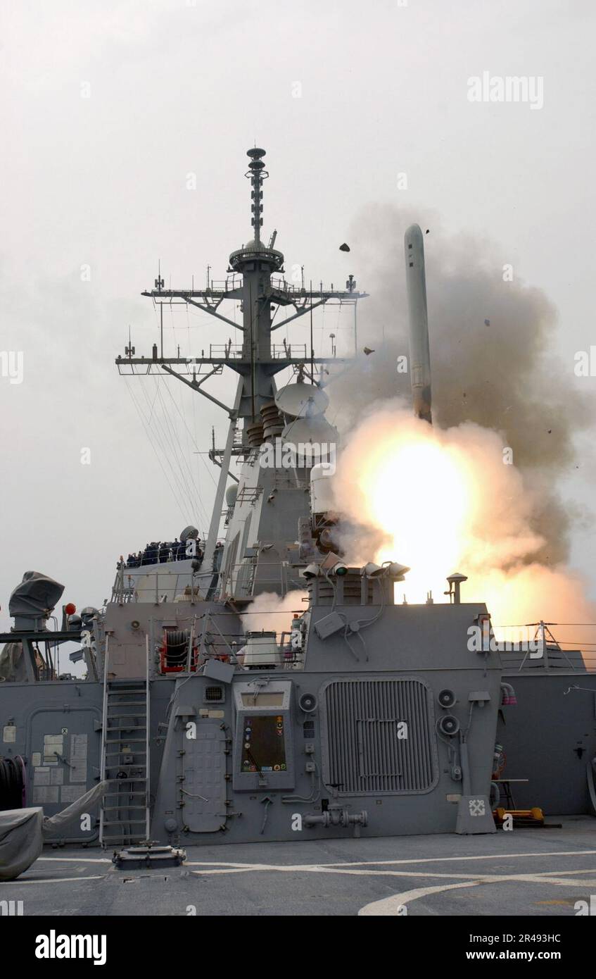 US Navy The guided missile destroyer USS Milius (DDG 69) launches a ...