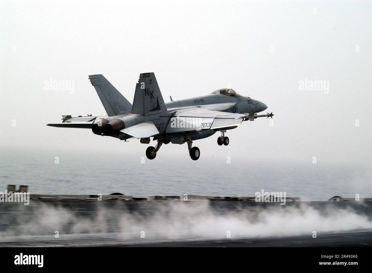 US Navy An F-A-18E Super Hornet launches from one of four steam powered ...