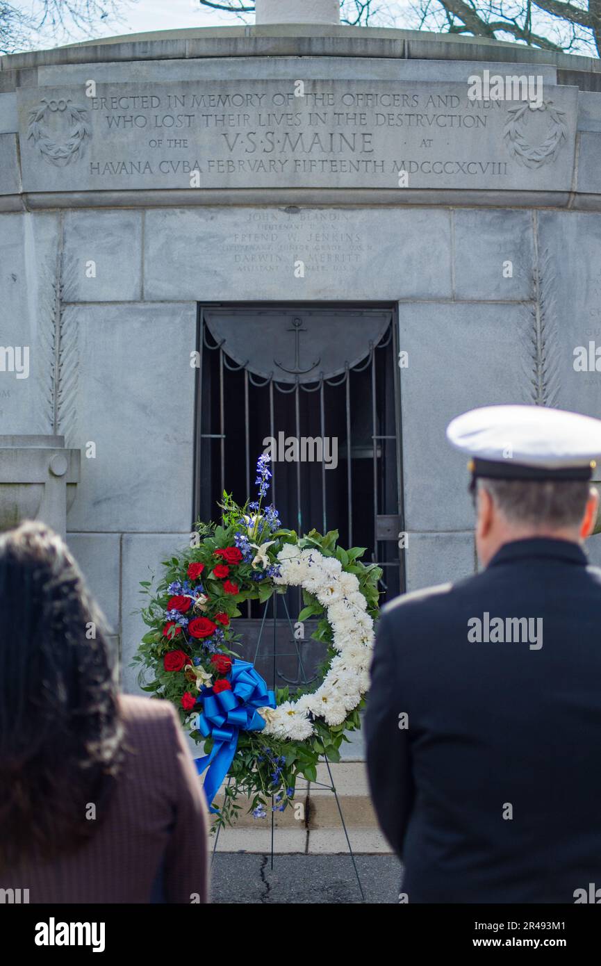 230215-N-FK318-1201 ARLINGTON, Va. (Feb. 15, 2023) Guests observe the ...