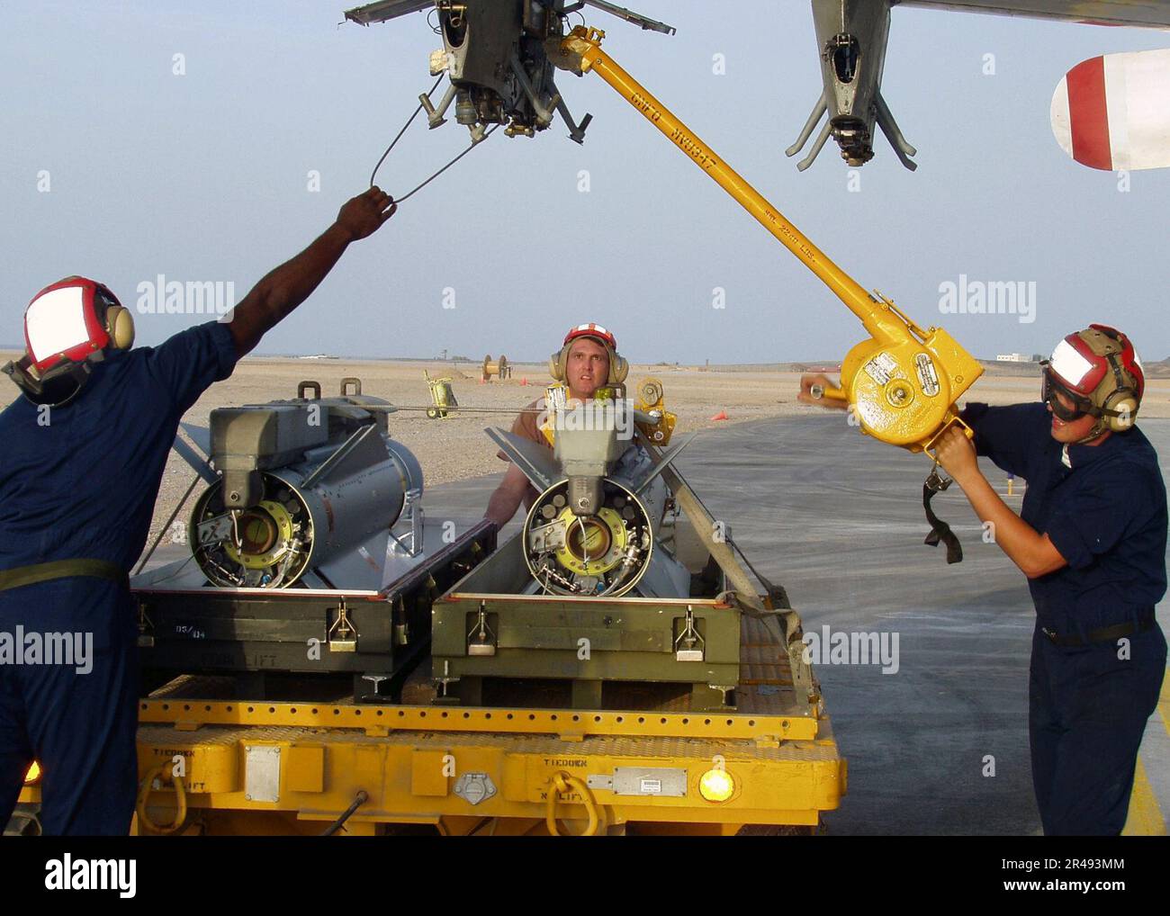US Navy Aviation Ordnancemen assigned to the Grey Knights of Patrol ...
