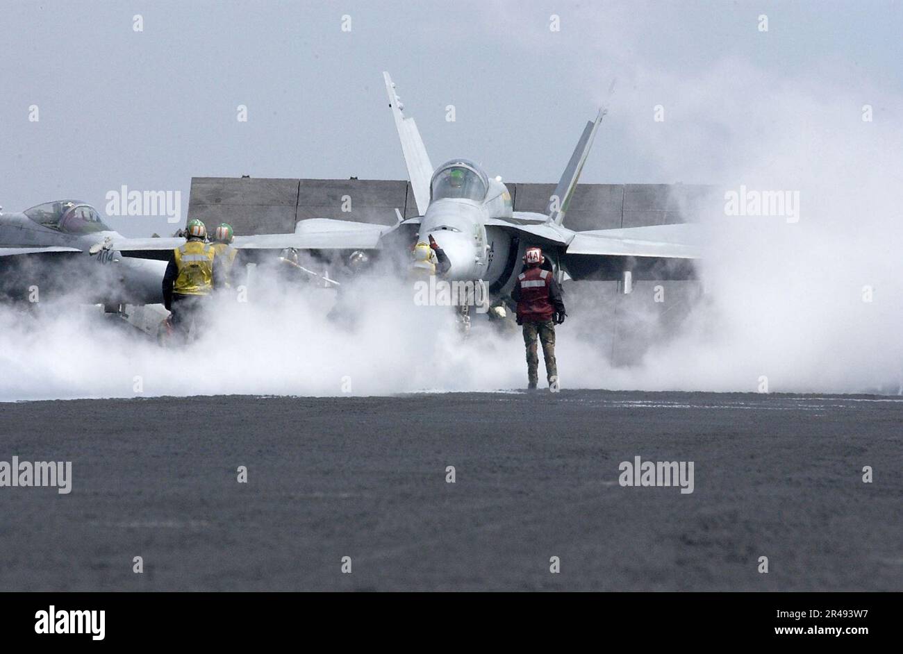 US Navy An F-A-18 Hornet assigned to the Ragin Bulls of Strike Fighter ...