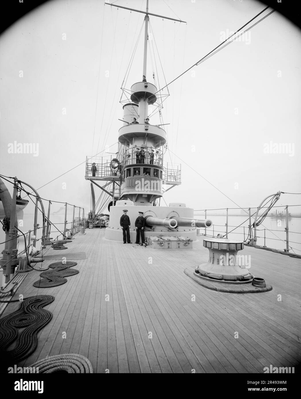 U.S.S. Brooklyn, forecastle deck, between 1896 and 1901 Stock Photo - Alamy