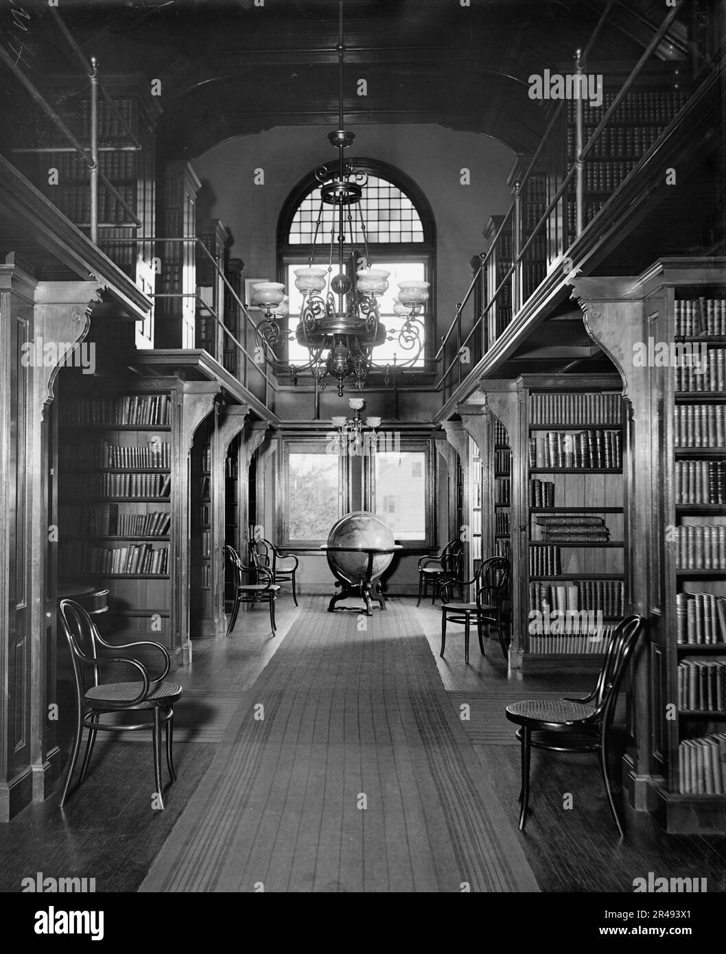 Shelves in library, U.S. Naval Academy, between 1890 and 1901 Stock ...