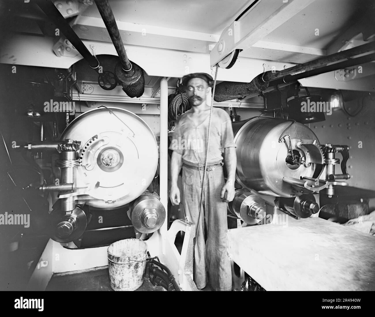 Ships gun turret Black and White Stock Photos & Images - Alamy