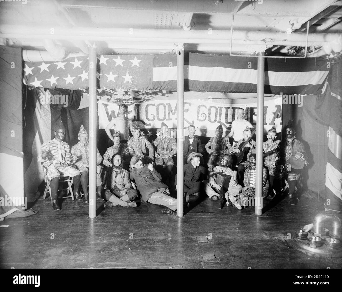 U.S.S. Maine, the actors, 1896 Stock Photo - Alamy