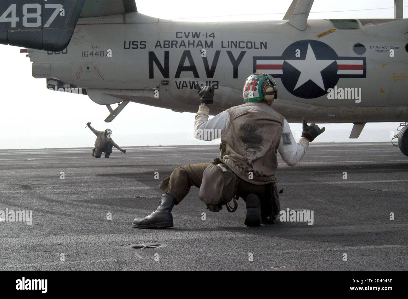 US Navy Trouble Shooters from Airborne Early Warning Squadron One One ...