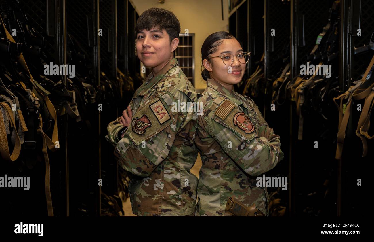 U.S. Air Force Staff Sgt. Glenda Francis (left), 51st Security Forces ...