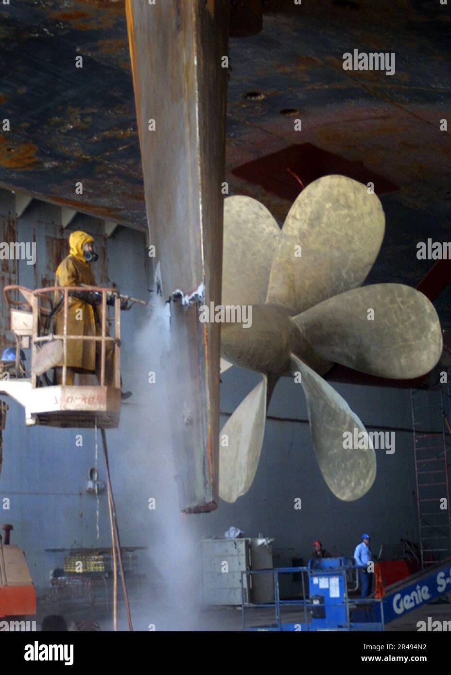 US Navy A contractor from National Steel and Shipping Company (NASSCO ...