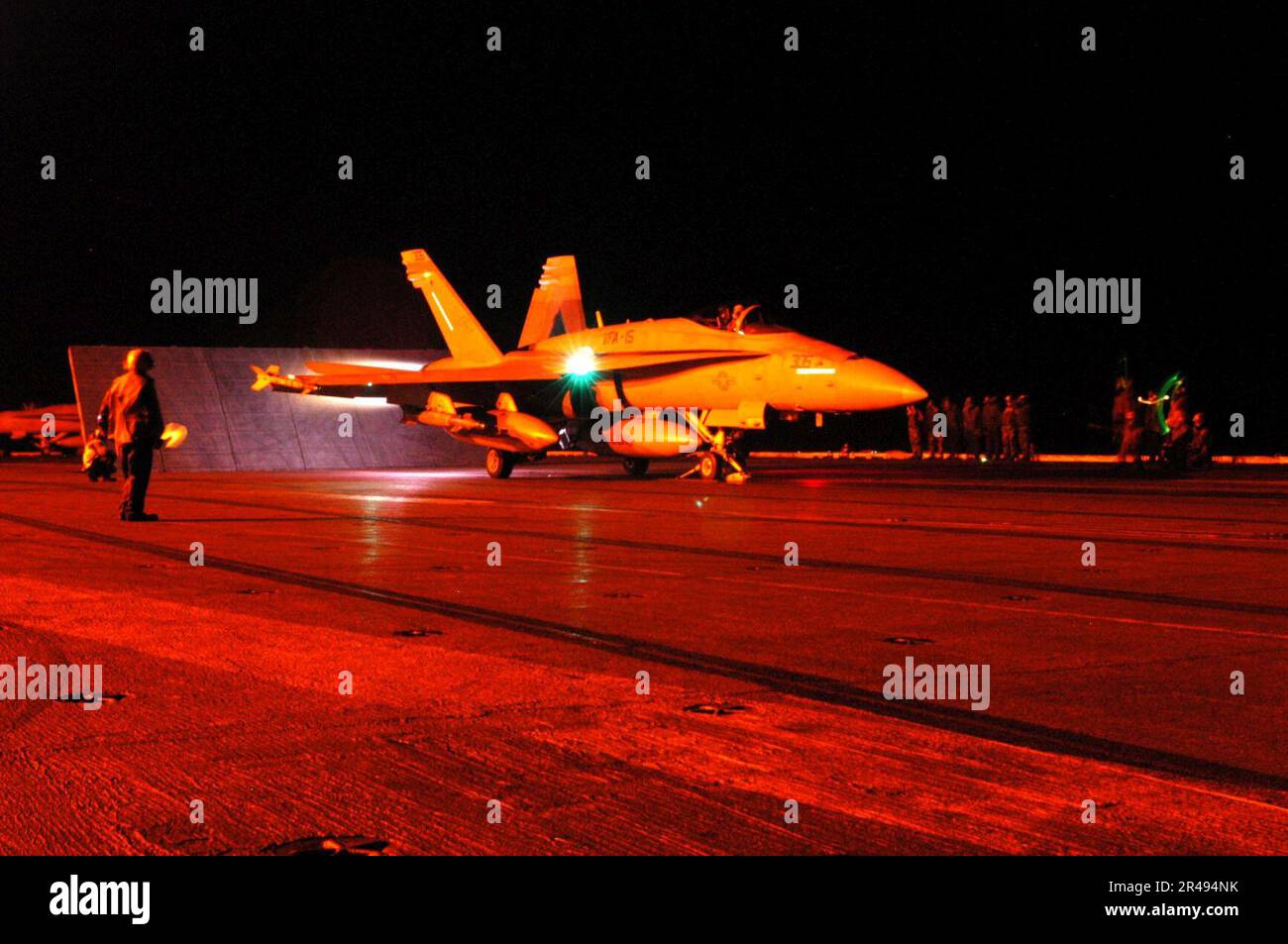 US Navy An F-A-18C Hornet from the 'Valions' of Strike Fighter Squadron ...