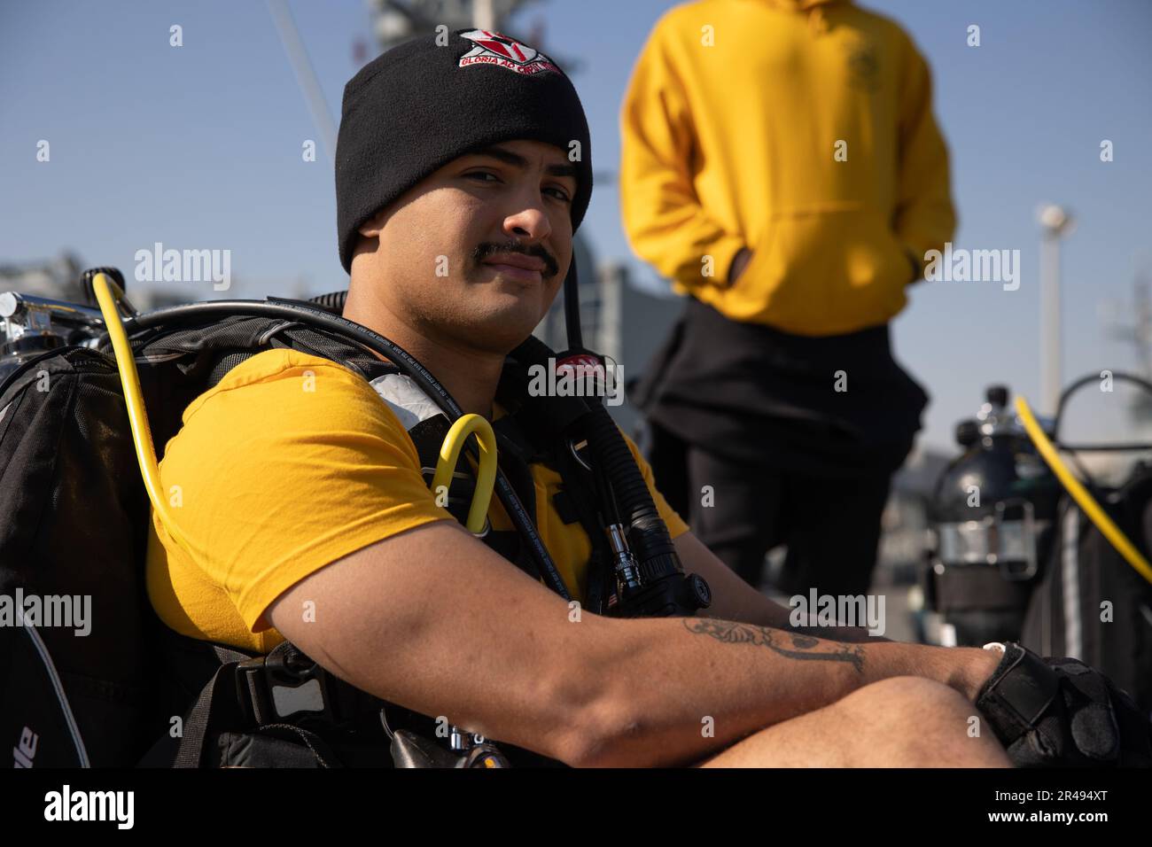 U.S. Army Second Class Diver with the 511th Engineer Dive Detachment ...