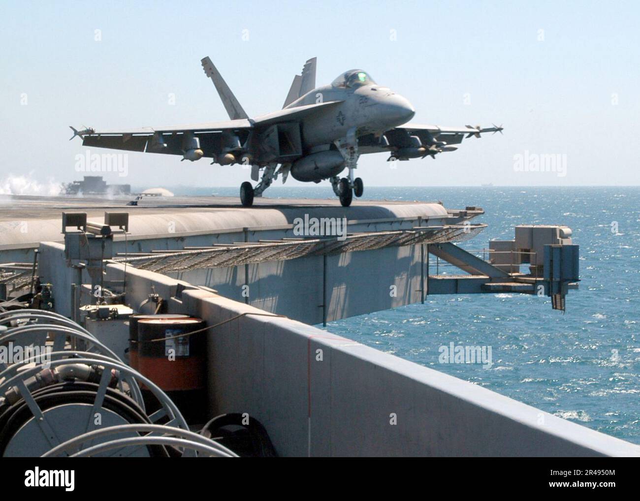 US Navy An F-A-18E Super Hornet from the Eagles of Strike Fighter ...