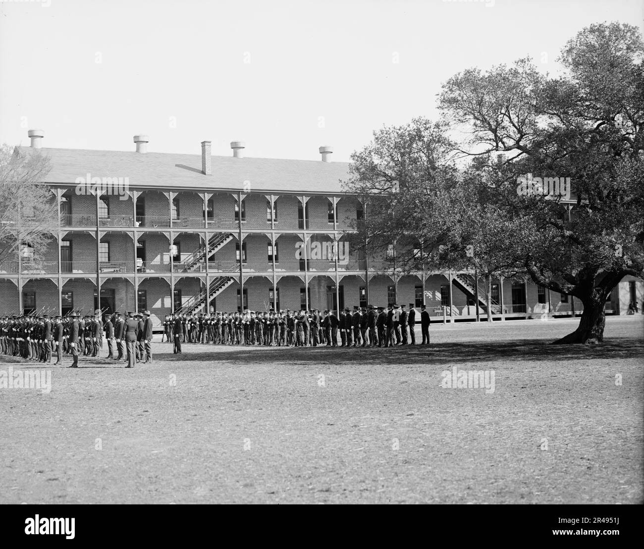 Inspection day, Fort Monroe, Old Point Comfort, Va., c1905 Stock Photo ...