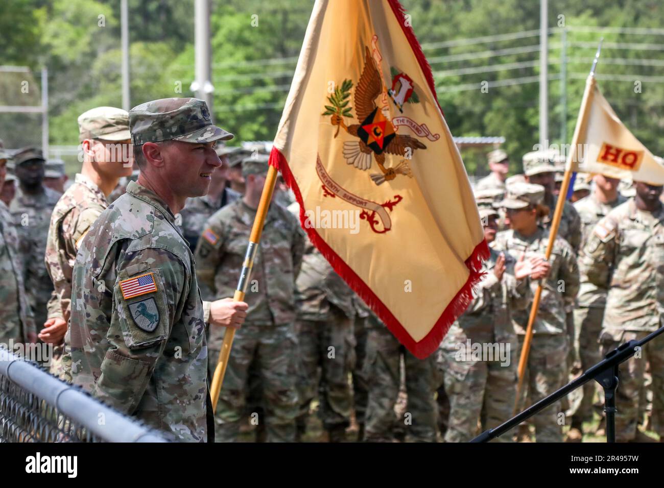 U.S. Army Soldiers of the 87th Division Sustainment Support Battalion ...