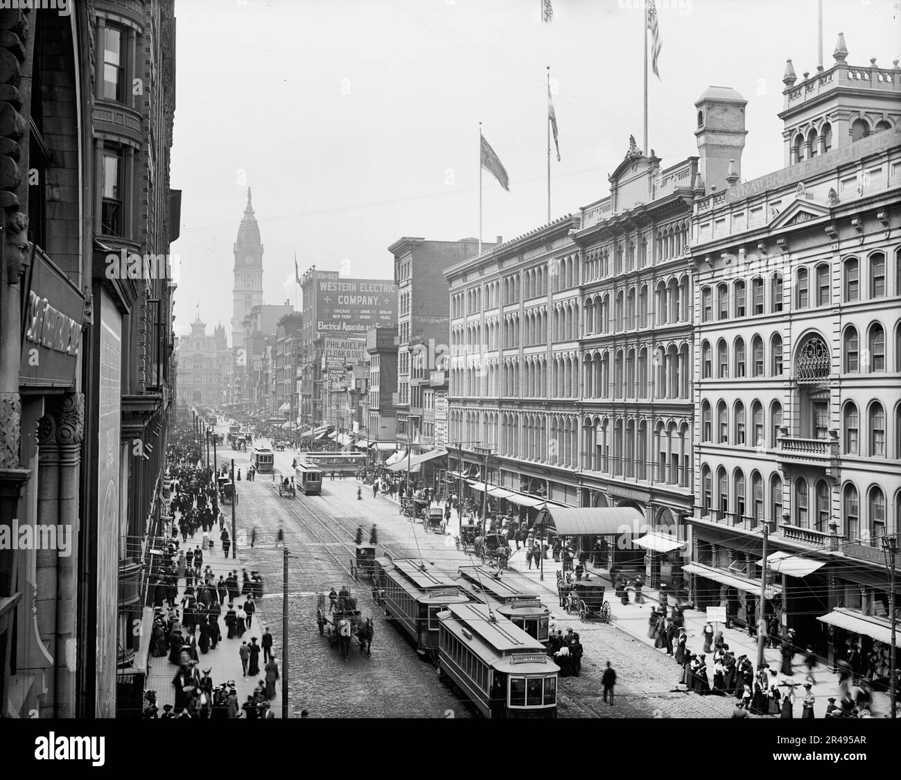 Philadelphia market street Black and White Stock Photos & Images - Alamy