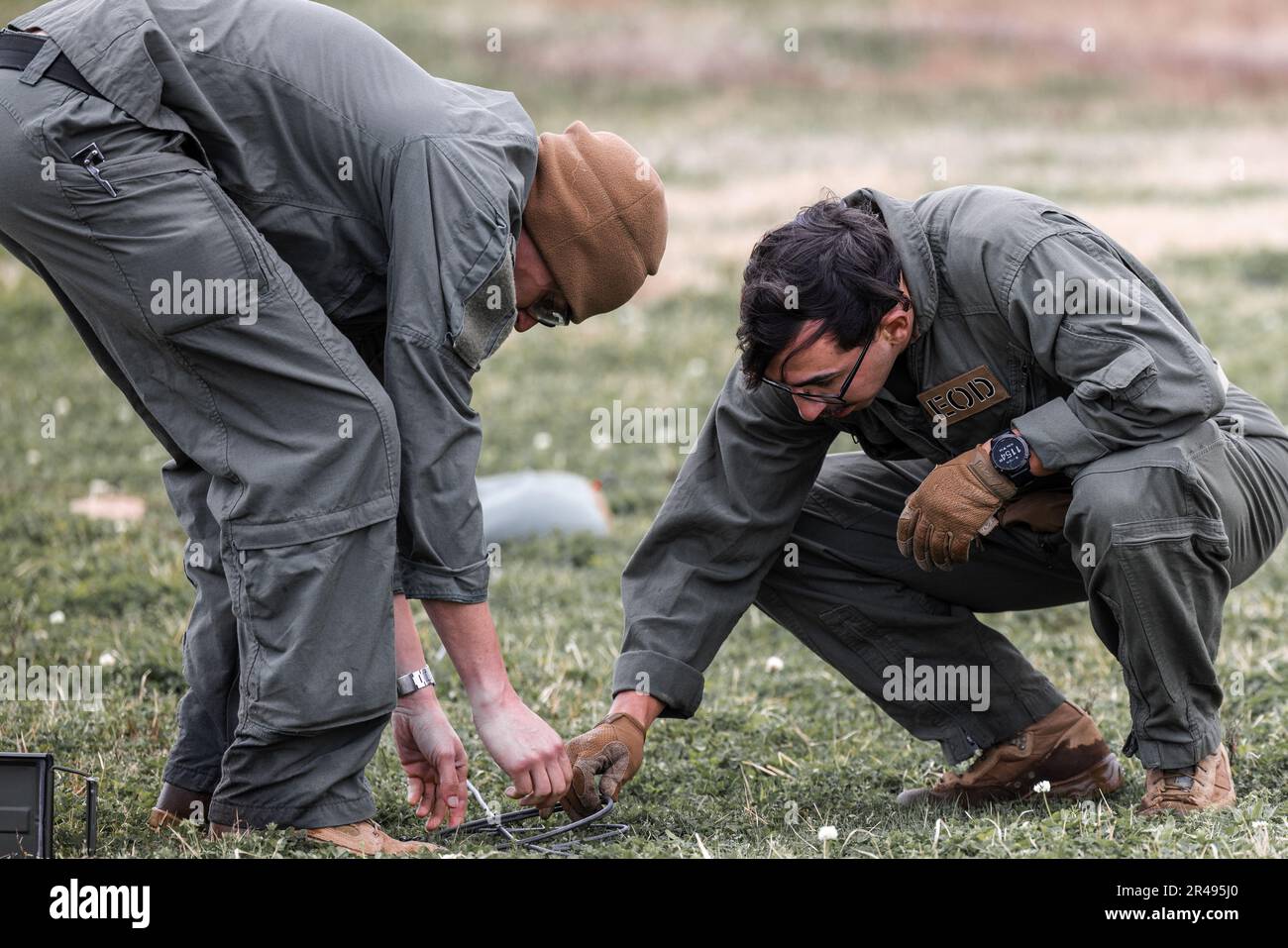 U.S. Marine Corps Staff Sgt. Benjamin DeCosta, left, and Sgt. Anthony ...
