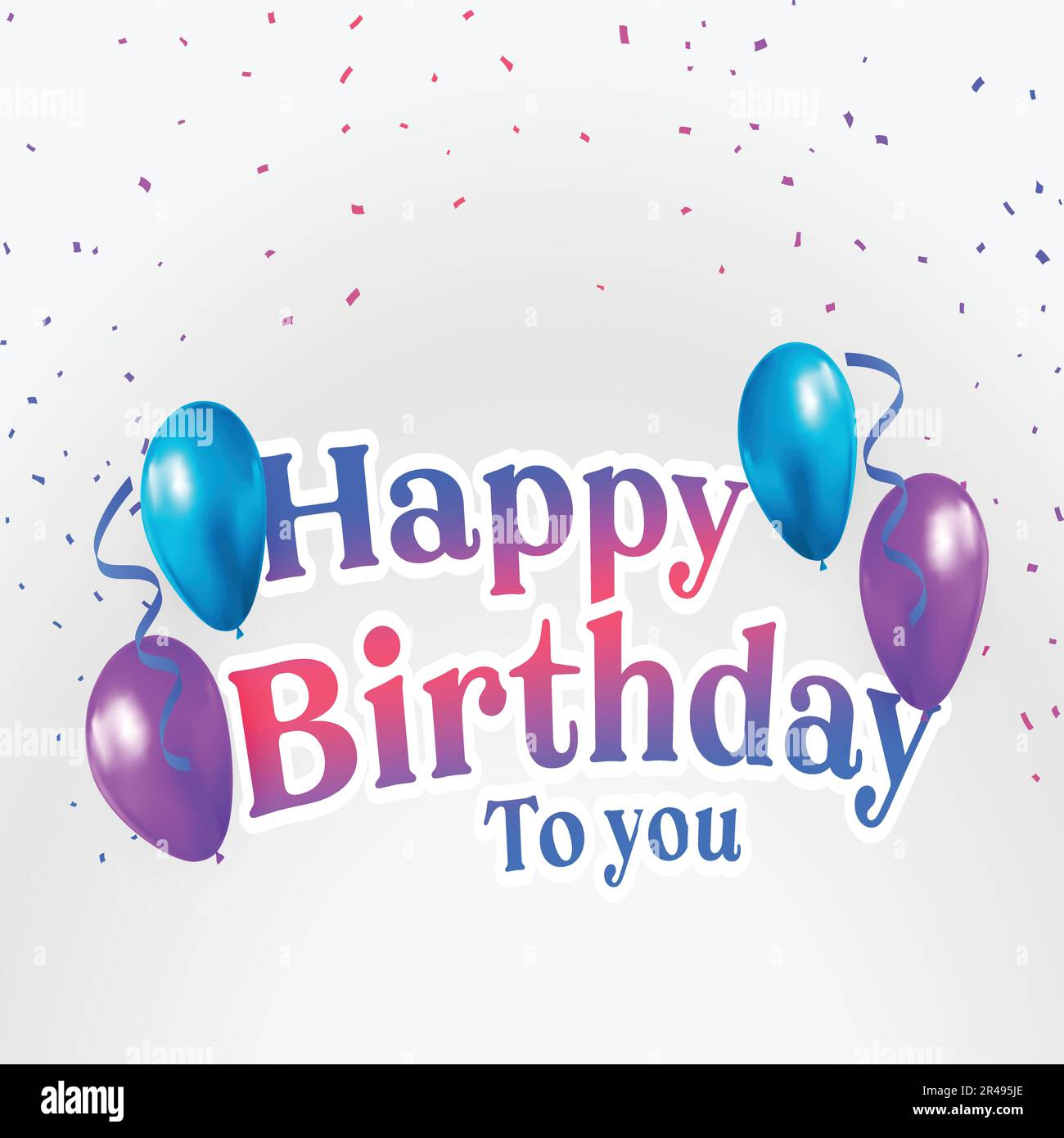 Happy birthday falling confetti celebration background Stock Vector ...