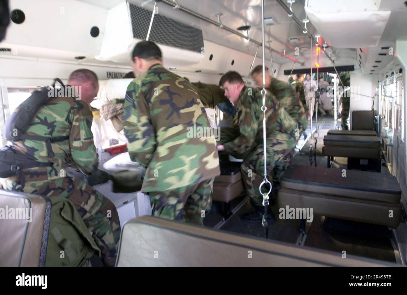 US Navy Medical personnel attached to the U.S. Navy's Fleet Hospital ...