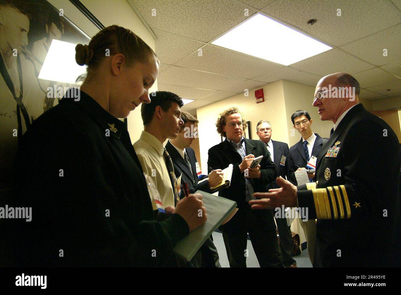 US Navy CNO takes questions from the media Stock Photo - Alamy