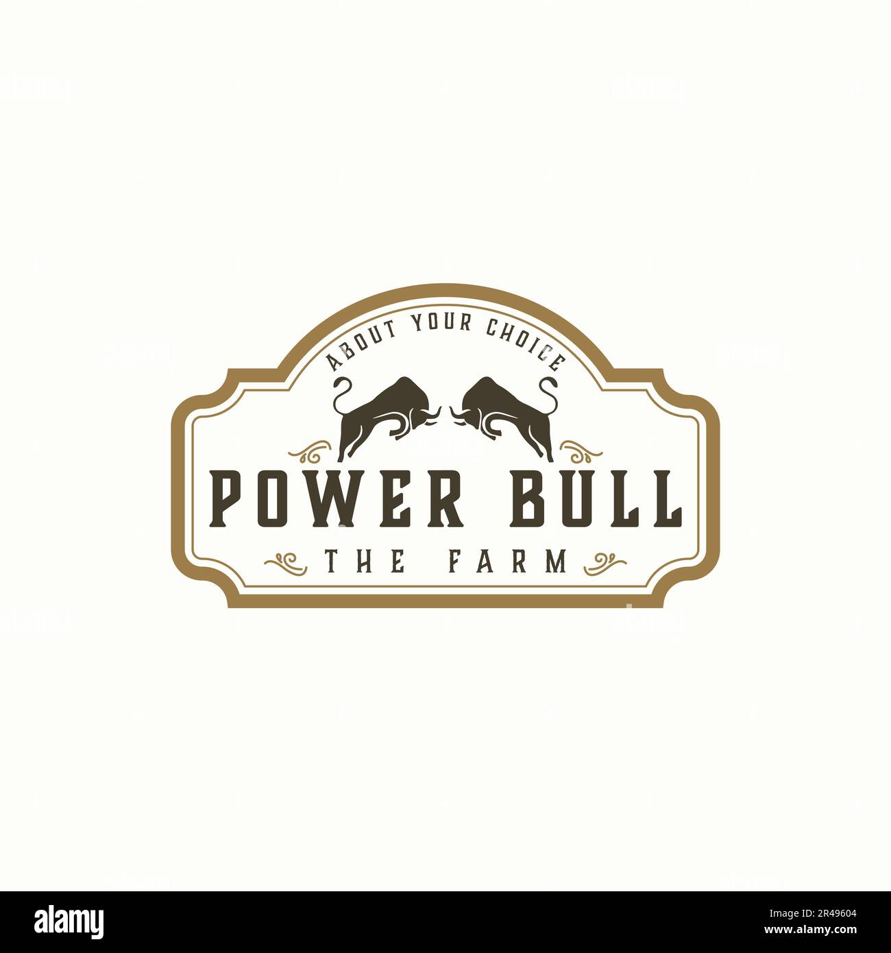 Bull logo design Stock Vector Image & Art - Alamy
