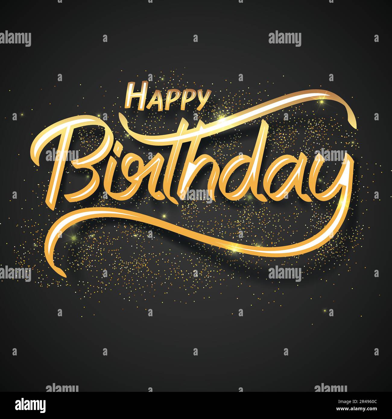 Happy birthday with golden letters background Stock Vector Image & Art ...